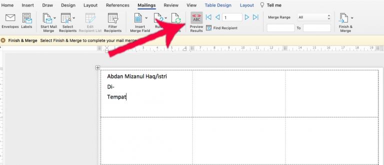 Cara Membuat Label Undangan Ukuran 103 Di Word dan Excel